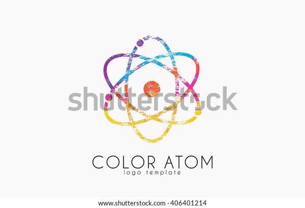 Atom Symbol Atom Logo Design Color Stock Vector (Royalty Free) 406401214