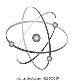 Atom Symbol On White Background Vector Stock Vector (Royalty Free ...