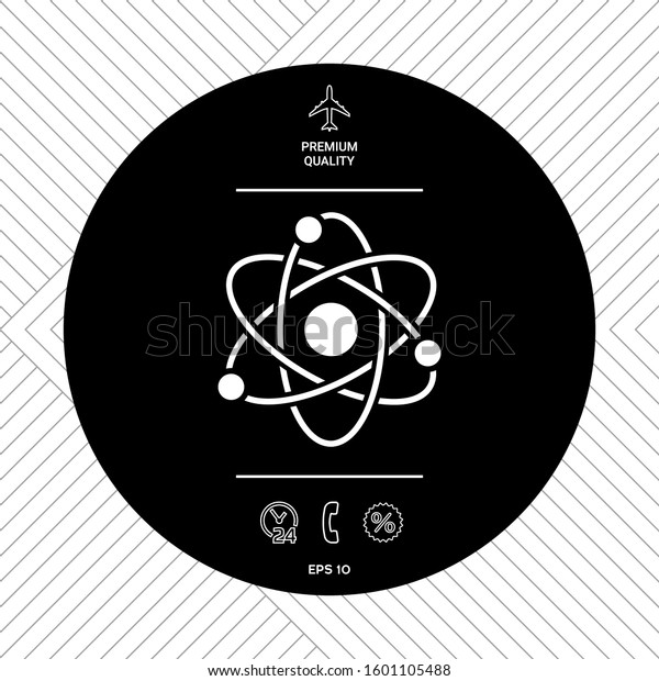 Atom Symbol Science Icon Graphic Elements Stock Vector (Royalty Free ...