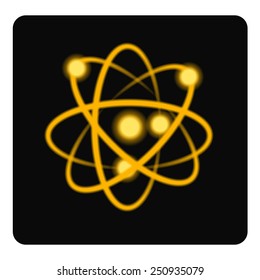 Illustration Single Atom Flamelike Electron Traces Stock Illustration ...