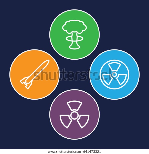 Atomic Icons Set Set 4 Atomic Stock Vector (Royalty Free) 641473321 ...