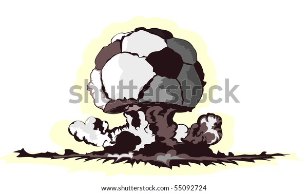 Atomic Mushroom Form Soccer Ball 스톡 벡터(로열티 프리) 55092724 | Shutterstock