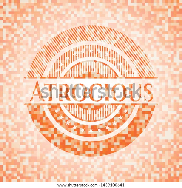 Atrocious Orange Tile Background Illustration Square Stock Vector ...