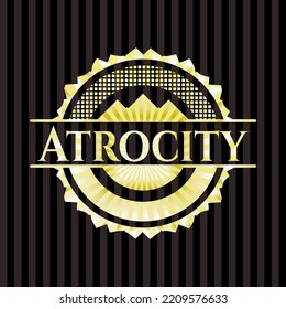 Atrocity Shiny Emblem Vector Illustration Detailed Stock Vector ...