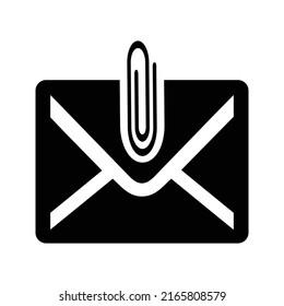 Attach Attachment Email Icon Black Vector Stock Vector (Royalty Free ...
