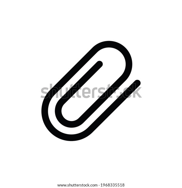 Attach Icon Vector Paperclip Sign Stock Vector (Royalty Free ...