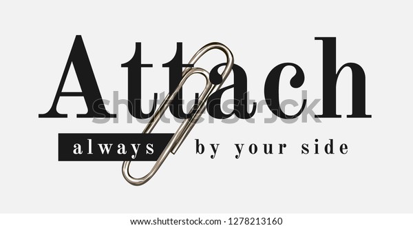 Attach Slogan Paperclip Illustration Stock Vector (Royalty Free) 1278213160