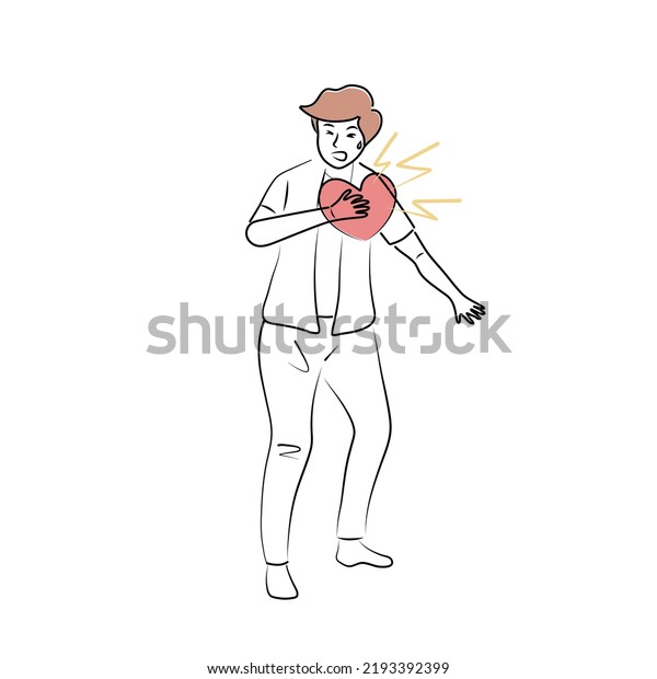 Vektor Stok Attack Danger Warning Sign Male Patient (Tanpa Royalti ...
