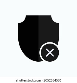 Attack Icon Shield Cross Symbol Vector Stock Vector (Royalty Free ...