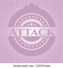 Attack Pink Emblem Retro Stock Vector (Royalty Free) 1233711463 ...