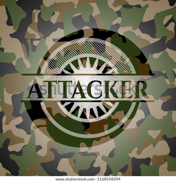 Attacker Camouflage Emblem Stock Vector (Royalty Free) 1168596094 ...