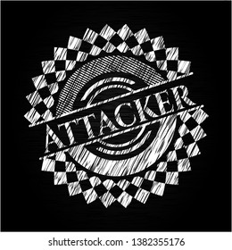 Attacker On Blackboard Vector Illustration Detailed Stock Vector ...
