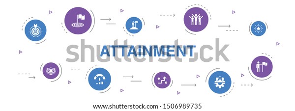 Attainment Infographic 10 Steps Circle Design Stock Vector (Royalty ...