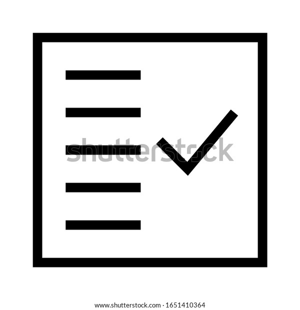 Attendance Icon Symbol Outline Style Stock Vector (Royalty Free ...