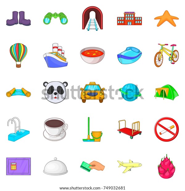 Attendance Icons Set Cartoon Set 25 Stock Vector (Royalty Free ...