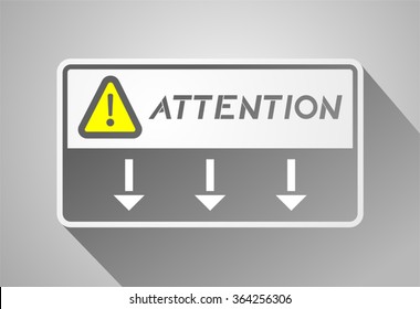 Attention Card Stock Vector (Royalty Free) 364256306 | Shutterstock