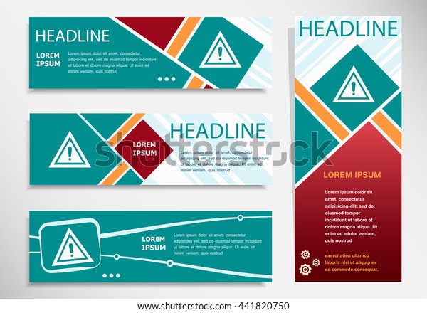 Attention Caution Sign On Horizontal Vertical 库存矢量图（免版税）441820750 ...