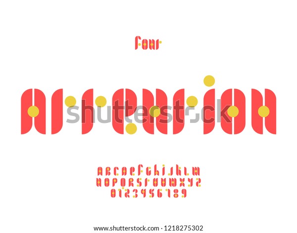 Attention Font Vector Alphabet Letters Typeface Stock Vector (Royalty ...