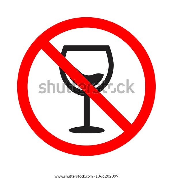 Attention Forbidden Alcohol Icon Forewarning Forbidden Stock Vector ...