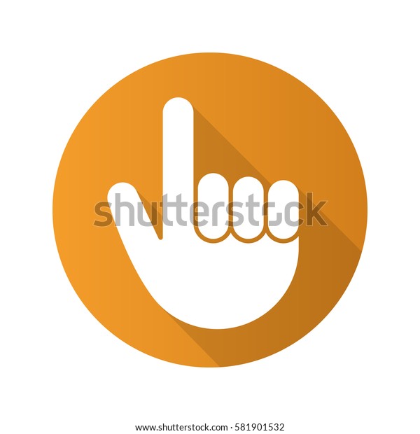 Attention Hand Gesture Flat Design Long Stock Vector (Royalty Free ...