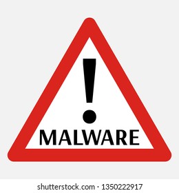 Attention Malware Warning Sign: vector de stock (libre de regalías ...