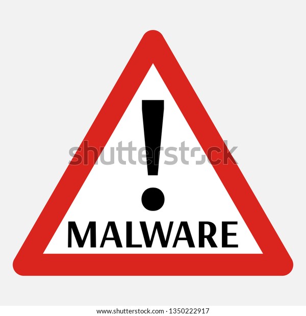 Attention Malware Warning Sign Stock Vector (Royalty Free) 1350222917 ...