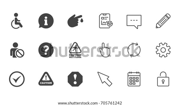 Attention Notification Icons Question Mark Information Stock Vector ...