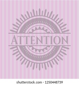 Attention Pink Emblem Stock Vector (Royalty Free) 1250448739 | Shutterstock
