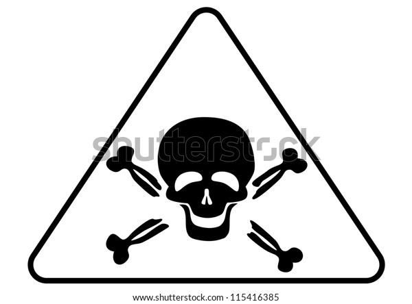 Attention Poison Sign Stock Vector (Royalty Free) 115416385