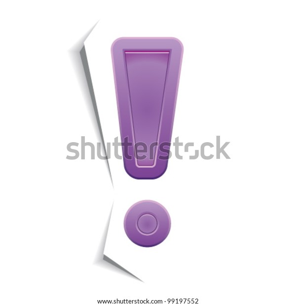 Attention Purple Sticker Stock Vector (Royalty Free) 99197552 ...