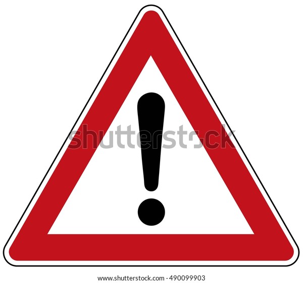 attention rouge blanc triangle noir signe : image vectorielle de stock ...