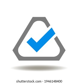 Attention Sign Check Mark Vector Icon Stock Vector (Royalty Free ...