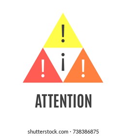 Caution Sign Vector Flat Design Stock Vector (Royalty Free) 624948293