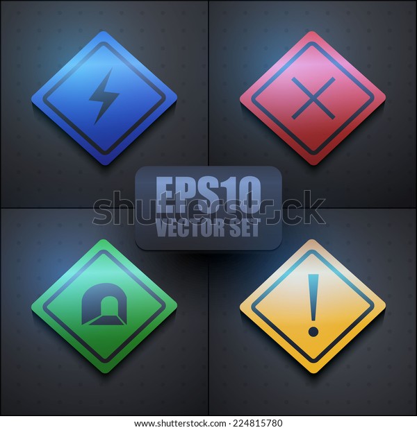 Attention Signs Vector Illustration Stock Vector (Royalty Free ...