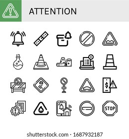 Attention Simple Icons Set Contains Such Stock Vector (Royalty Free ...