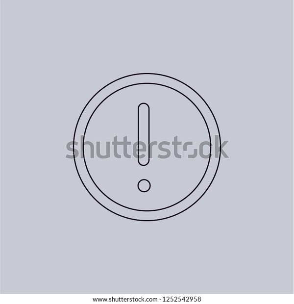 Attention Vector Icon Modern Simple Isolated Stock Vector (Royalty Free ...