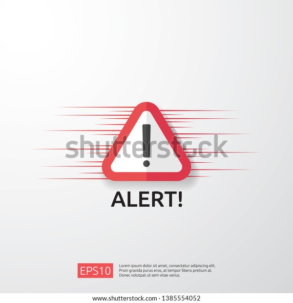 Attention Warning Attacker Alert Sign Exclamation Stock Vector (Royalty ...