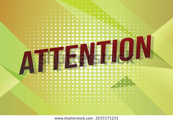Attention Word Concept Vector Illustration Lines Stock Vector (Royalty ...