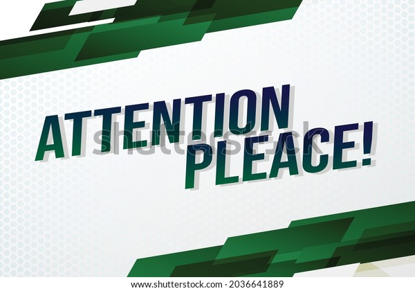 Attention Word Concept Vector Illustration Lines Stock Vector (Royalty ...