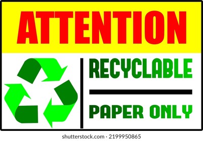 Attention Writing Posters Paper Only Stick Stock Vector (Royalty Free ...