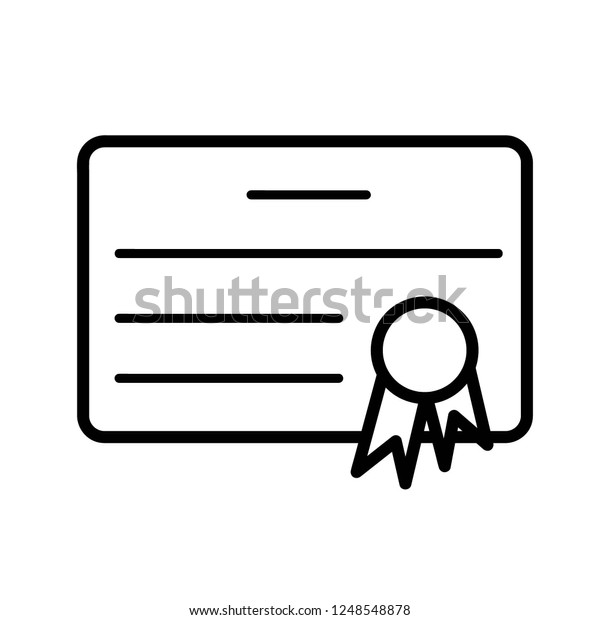 Attestation Icon Attestation Symbol Flat Design Stock Vector (Royalty ...