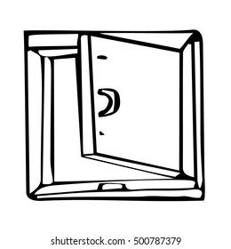 Attic Door Simple White Logo Vector Stock Vector (Royalty Free ...