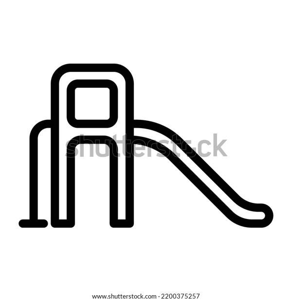 Attraction Children Slide Icon Vector Stock Vector (Royalty Free ...