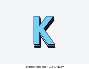 Attractive 3d Letter K Vector Stock Vector (Royalty Free) 2164241669 ...