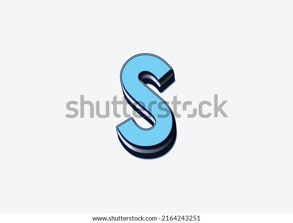 Attractive 3d Letter S Vector Stock Vector (Royalty Free) 2164243251 ...