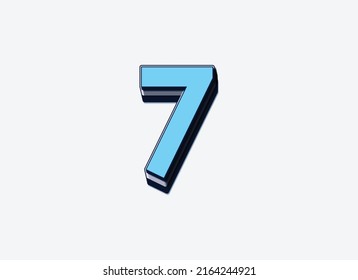 Attractive 3d Number 7 Vector Stock Vector (Royalty Free) 2164244921 ...