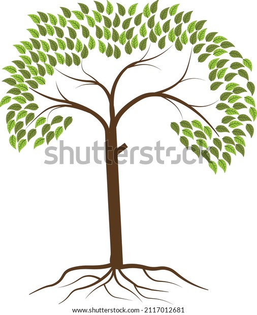 Attractive Design Modern Style Tree Illustration Stock Vector (Royalty ...