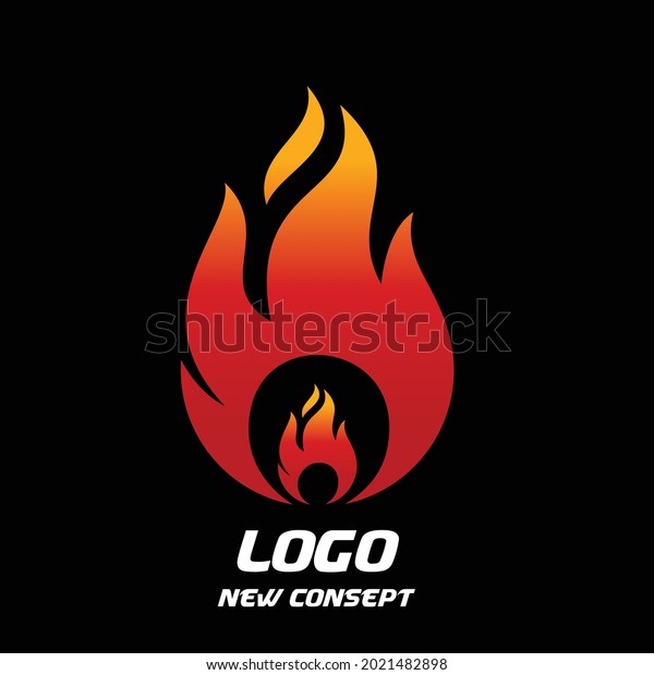Attractive Fire Logo New Concept Vector Stock Vector (Royalty Free ...