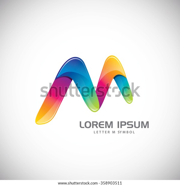 Un atractivo símbolo del logotipo vectorial Letter M.