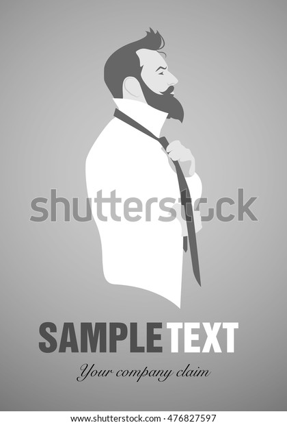Attractive Man Getting Dressed Classic Clothes Stock Vector (Royalty ...